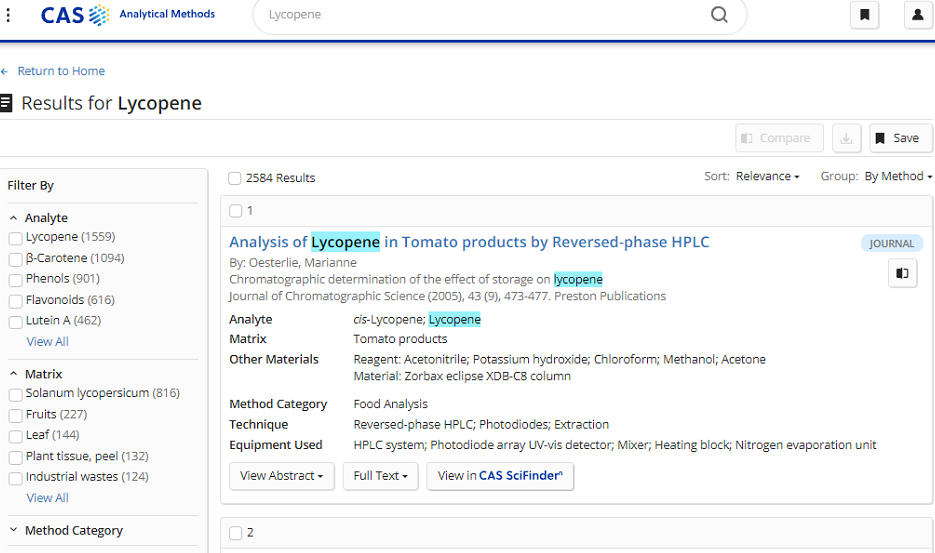 CAS SciFinder Discovery Platform (情報検索プラットフォーム)