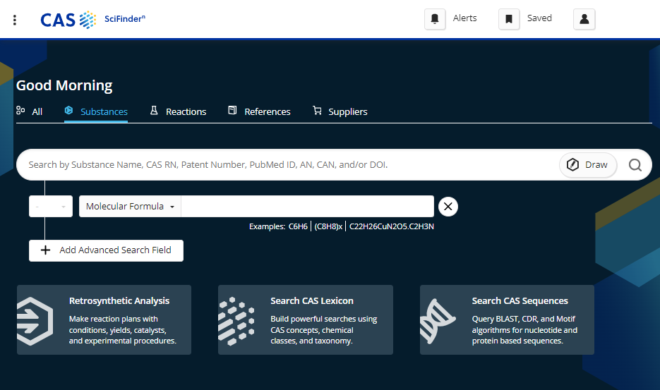 CAS SciFinder Discovery Platform (情報検索プラットフォーム)